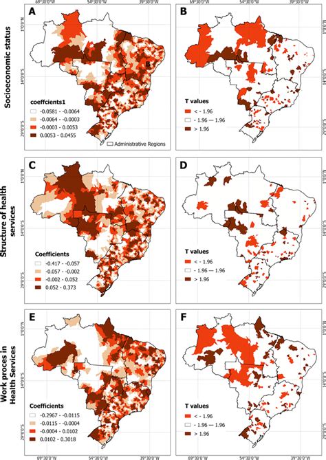 Coefficients And Significance Factors From Gwr Model Of Socioeconomic