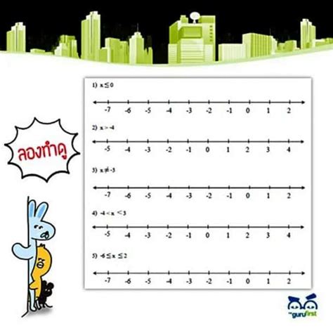 อสมการเชิงเส้น ตัวแปรเดียว สรุปแบบเป็นภาพ ครูเฟิร์ส The Guru First