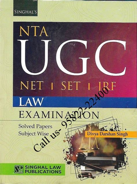 Singhals Nta Ugc Net Set Jrf Paper 2 Law Exam Solved Papers