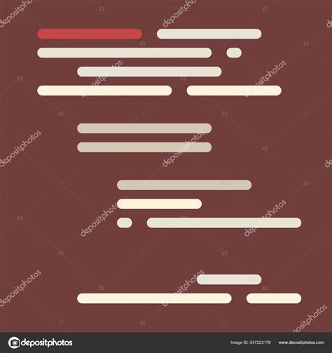Code Screen Vector Illustration Flat Cartoon Coding Lines Simulation Stock Vector By Yuriy