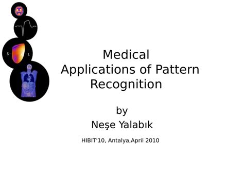 Ppt Medical Applications Of Pattern Recognition By Nee Yalabk