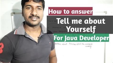 tell me about yourself interview question for java developer how to