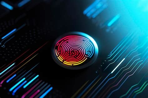 Premium Ai Image Fingerprint Authentication Button Biometric Security