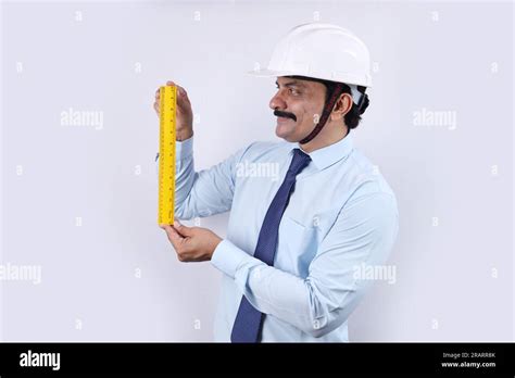 Happy Indian Construction Worker Doing Engineer Concept For Future The