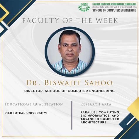 Meet Dr Biswajit School Of Computer Engineering Kiit Facebook