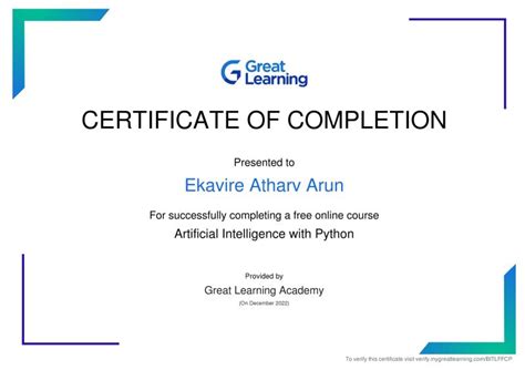 Atharv Ekvire On Linkedin Ai Python Certificateachieved Lifelonglearner