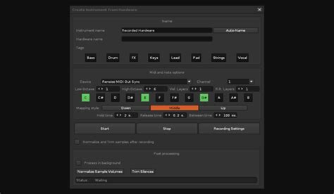 midi hardware sampler helper tool renoise