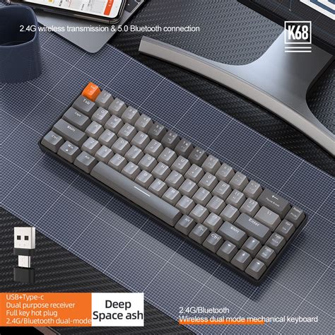 Jual Ziyoulang K68 Wireless Mechanical Keyboard Bluetooth & Hotswap ...