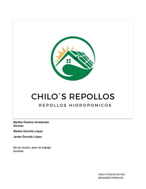 Chilo´s Repollos Uiiouoiu Chilo ́s Pollos No Nos Demandes Porfavor Martha Paulina Arredondo