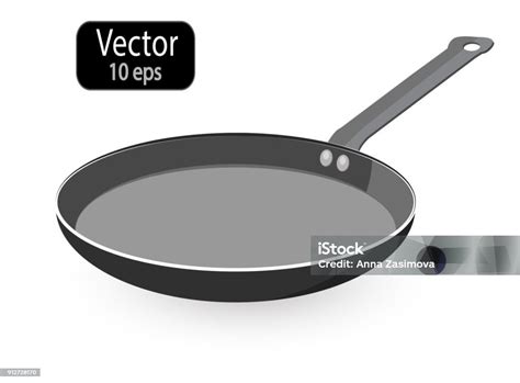 빈 프라이팬 팬 흰색 배경에 고립입니다 요리 냄비 및 팬 조리 식품 주방 용품입니다 벡터 일러스트 레이 션 팬 주방용구에 대한 스톡 벡터 아트 및 기타 이미지 Istock