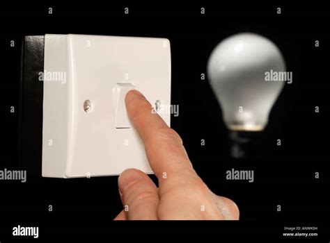 Light Switch And Bulb Stock Photo Alamy