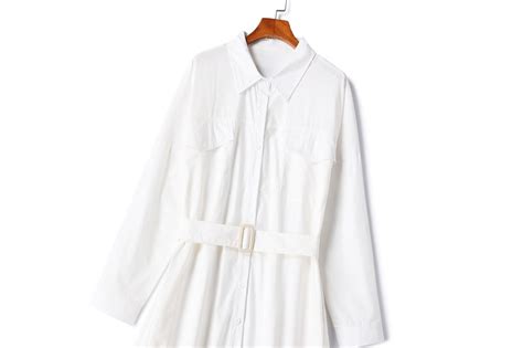 Plus Size White Shirt Dress Hello Curve