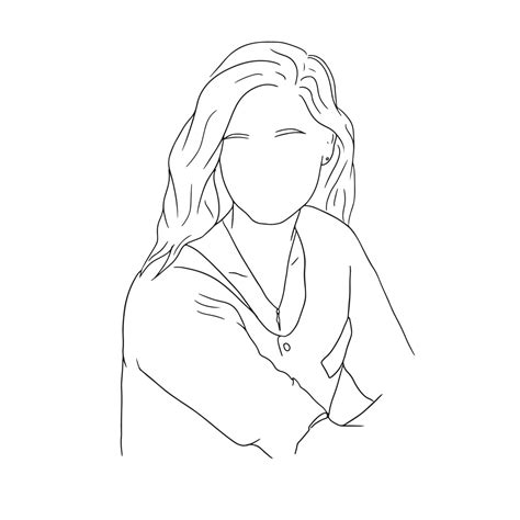 Woman Outline Sketch
