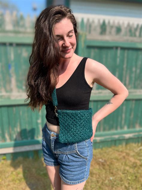 Crochet Crossbody Bag Mid Size Crossbody Purse Boho Crossbody Bag