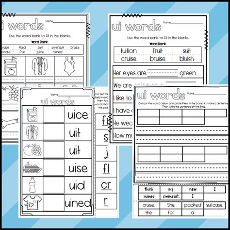 Ui Words Phonics Worksheets Made By Teachers
