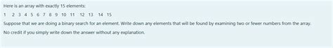 Solved Here Is An Array With Exactly Elements Suppose Chegg Com