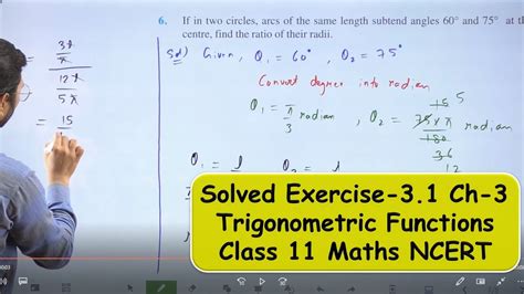 Exercise 3 1 Chapter 3 Trigonometric Functions Class 11 Maths Ncert Ca Devinder