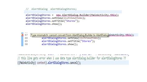 Android Alertdialog New Alertdialogbuilderthis Gets Typecast