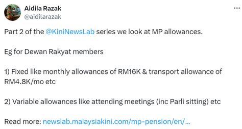 Post Highlighting That Malaysian MPs Earn 10 Times National Median Wage Attracts Plenty Of Scorn