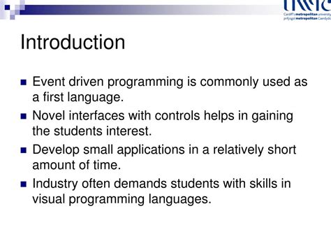 Ppt Teaching Programming With An Event Driven Programming Language