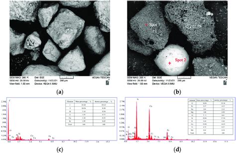 microstructure of the sem eds of fine aggregates a sem photo of rs