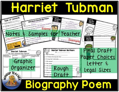 Harriet Tubman Poem Writing Activity Made By Teachers
