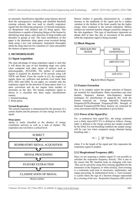 Arduino Uno Based Obstructive Sleep Apnea Detection Using Respiratory Signal Pdf