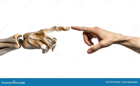 Human And Robot Hand About To Touch In A Symbol Of Connection And Ai Integration Futuristic