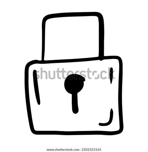 Hand Drawn Lock Padlock Doodle Protection Stock Vector Royalty Free 2202323165 Shutterstock