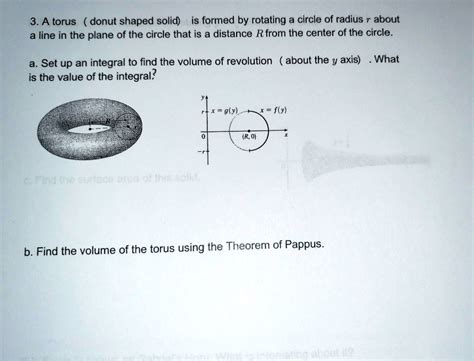 Solved A Torus Donut Shaped Solid Is Formed By Rotating A Circle Of