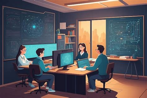 Premium Photo Babes Studying The Potential Applications Of Quantum Computing
