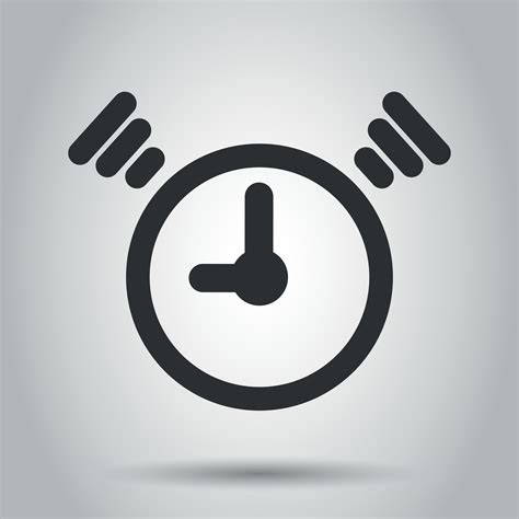 Clock Timer Icon In Flat Style Time Alarm Illustration On White