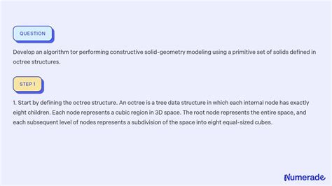 Solveddevelop An Algorithm Tor Performing Constructive Solid Geometry