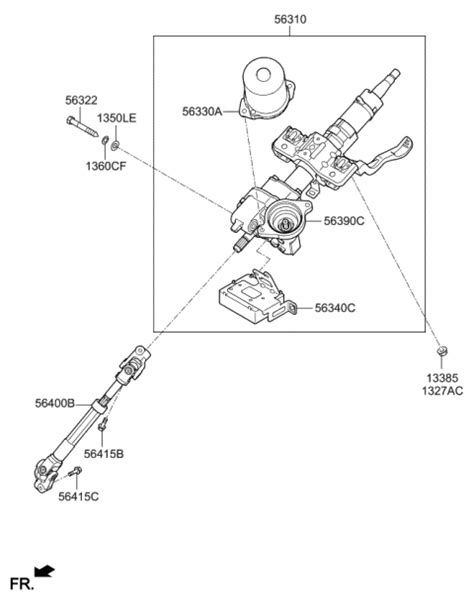 564001R200 Genuine Kia Joint Assembly-Steering