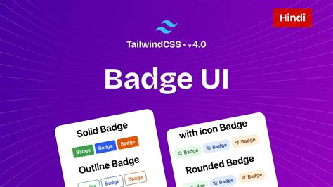 Easily Create Badge In Tailwind Css Tutorial Youtube