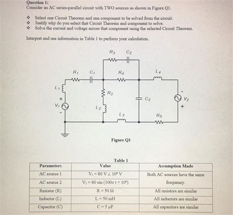 Solved Question Consider An AC Series Parallel Circuit Chegg