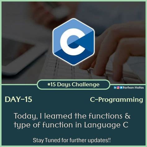 Farhan Hafas On Linkedin Day15 Programming Cprogramming Learnandgrow Dailylearning
