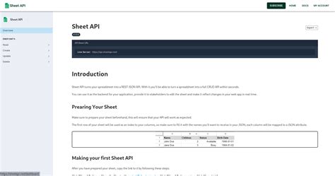 Sheet Api Fazier Sheet Api Fazier