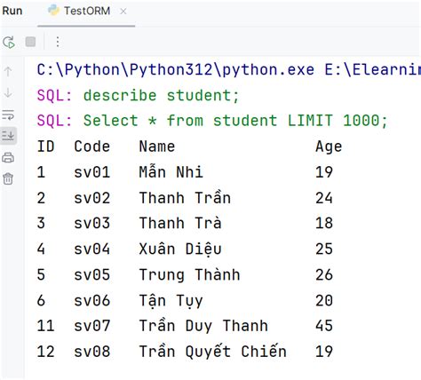 Bài 50 Kỹ Thuật Orm Trong Python Với Cơ Sở Dữ Liệu Mysql Server Trần