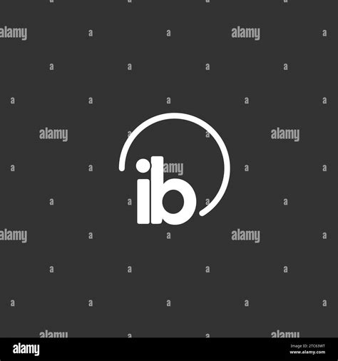 Ib Initial Logo With Rounded Circle Vector Graphic Stock Vector Image