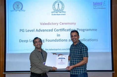 I Have Completed The Pg Level Advanced Certification Programme In Deep