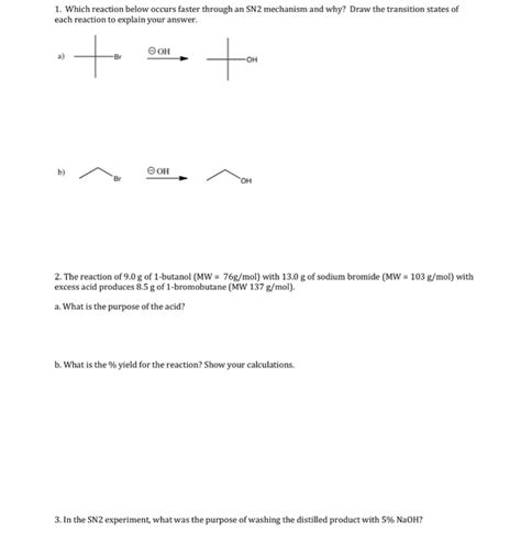 solved which reaction below occurs faster through an sn2