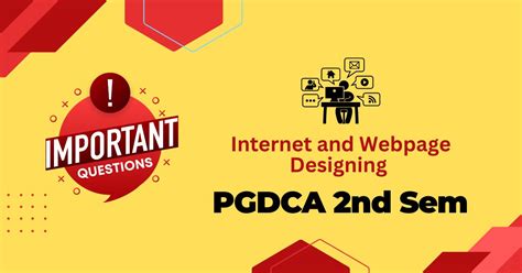 Pgdca 2nd Sem Internet And Webpage Designing Important Questions Computer Hindi Notes