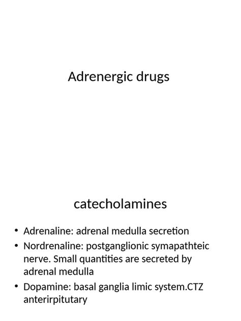 Adrenergic Drugs Pdf