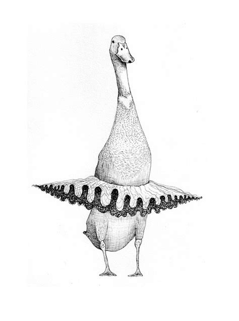 Duck In Tutu Nature Sketch Bird Art Painting Art Projects