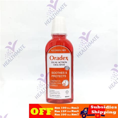 Oradex Dual Action Oral Rinse 400ml Shopee Malaysia