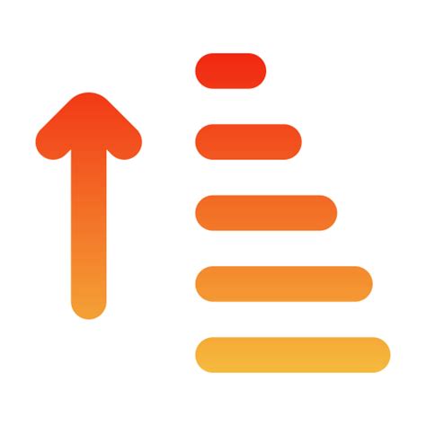 Sort Up Generic Gradient Outline Icon