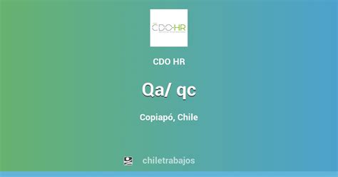 Qa Qc Copiapó Chiletrabajos