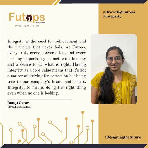 Futops Technologies India Private Limited On Linkedin Integrity Integritymatters