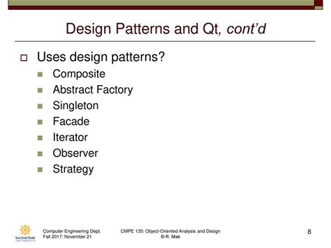 Cmpe 135 Object Oriented Analysis And Design November 21 Class Meeting